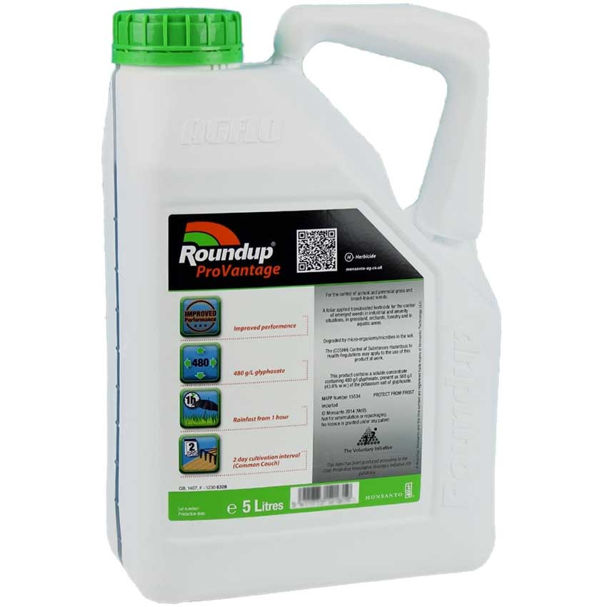 Roundup ProVantage 480 5L | Glyphosate Weed Killer | ProGreen