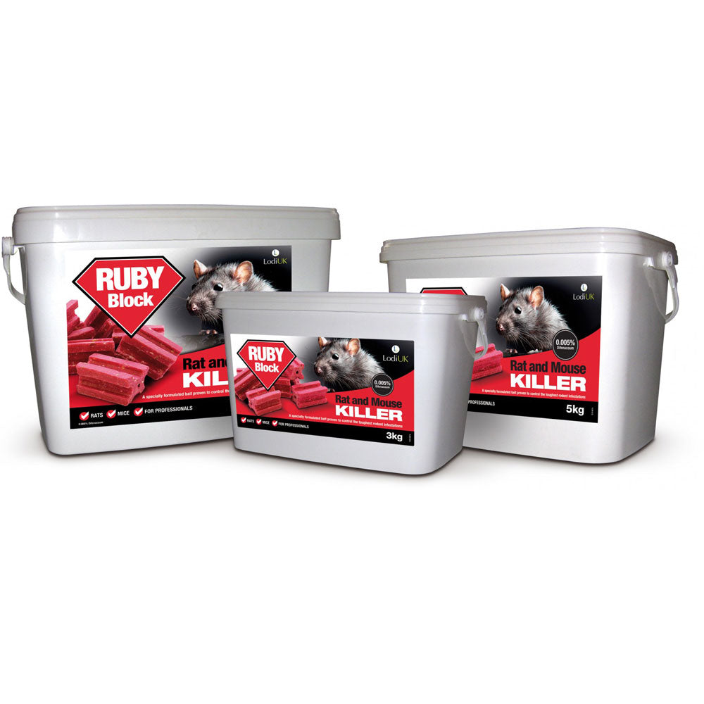 Ruby Blocks Wax Blocks | Rodenticides | ProGreen Weed Control